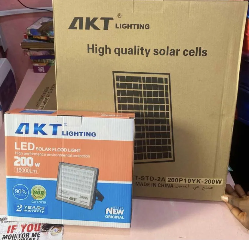 200W AKT Solar Flood Light Price in Nigeria at Nature Solar Global ...